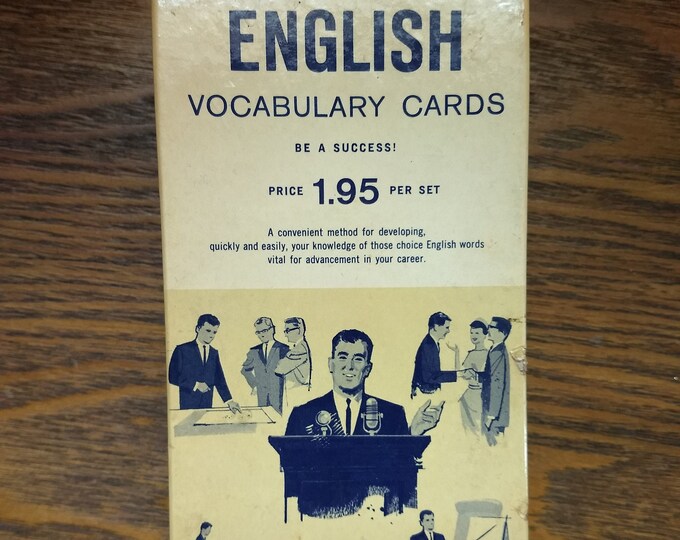 Vintage Vis-ed English Vocabulary Cards Visual Education Cards Ephemera ...
