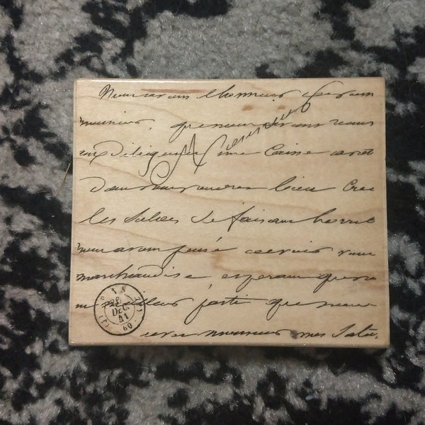 Script Rubber Stamp - Etsy