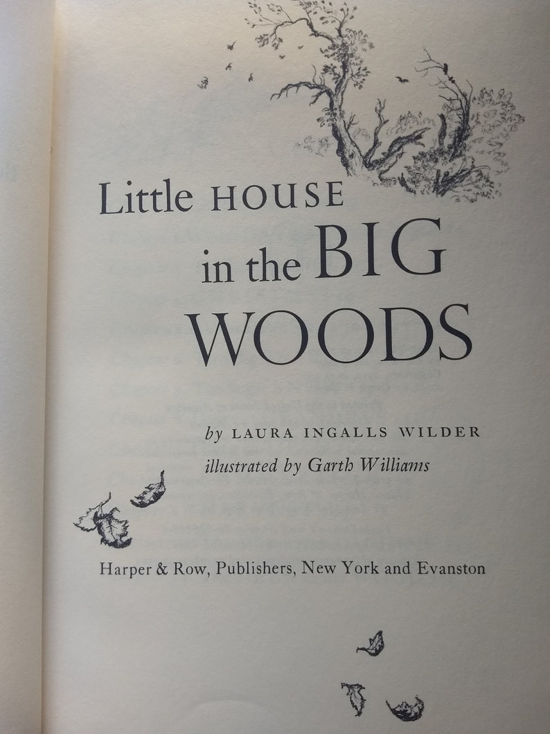 Vintage Little House in the Big Woods Laura Ingalls Wilder - Etsy