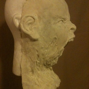 Raw Jawless Latex Zombie Face #9 Mask Prosthetic Hand Made Horror ...