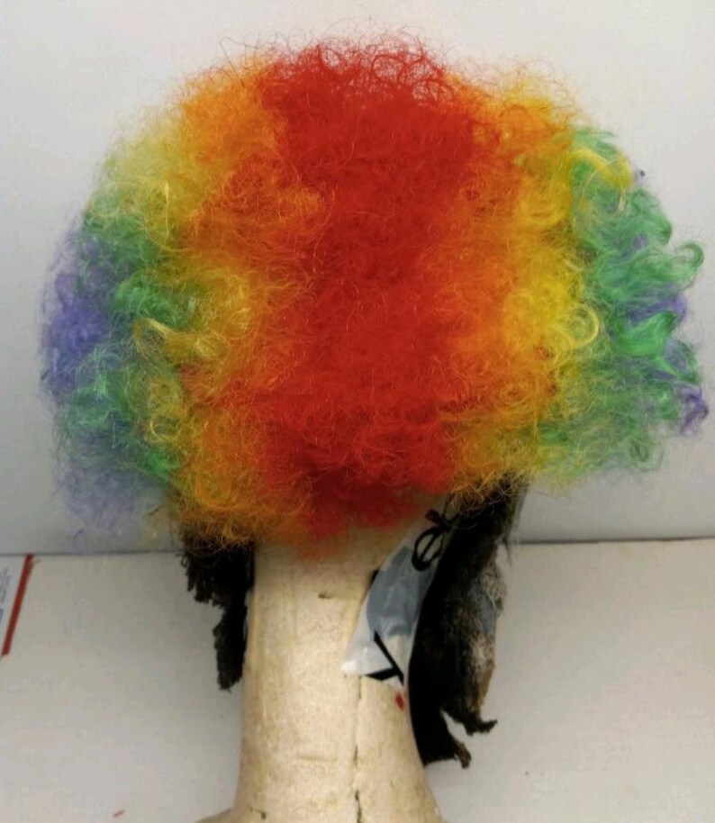 Burlap Clown Scarecrow Mask With New Wig Prop Halloween Haunt Hand Made ...