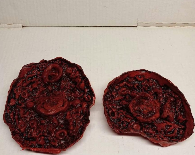 2 Bloody Severed Head Neck Stump Covers Hand Made Horror Painted Latex ...