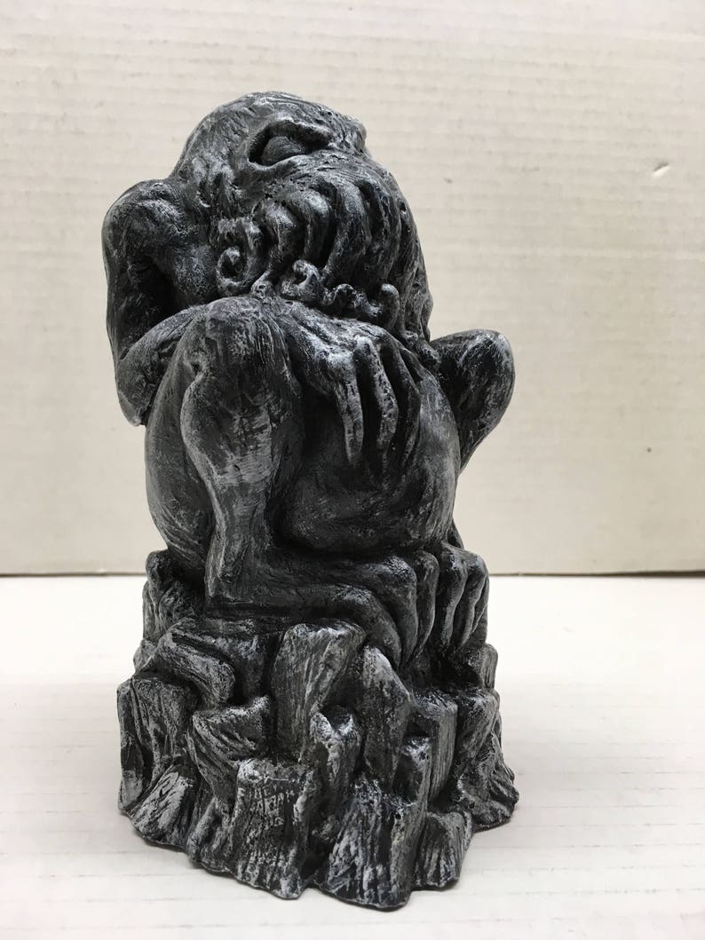 Cthulhu Statue HP Lovecraft Bust Hand Made Cosmic Horror Great Old One ...