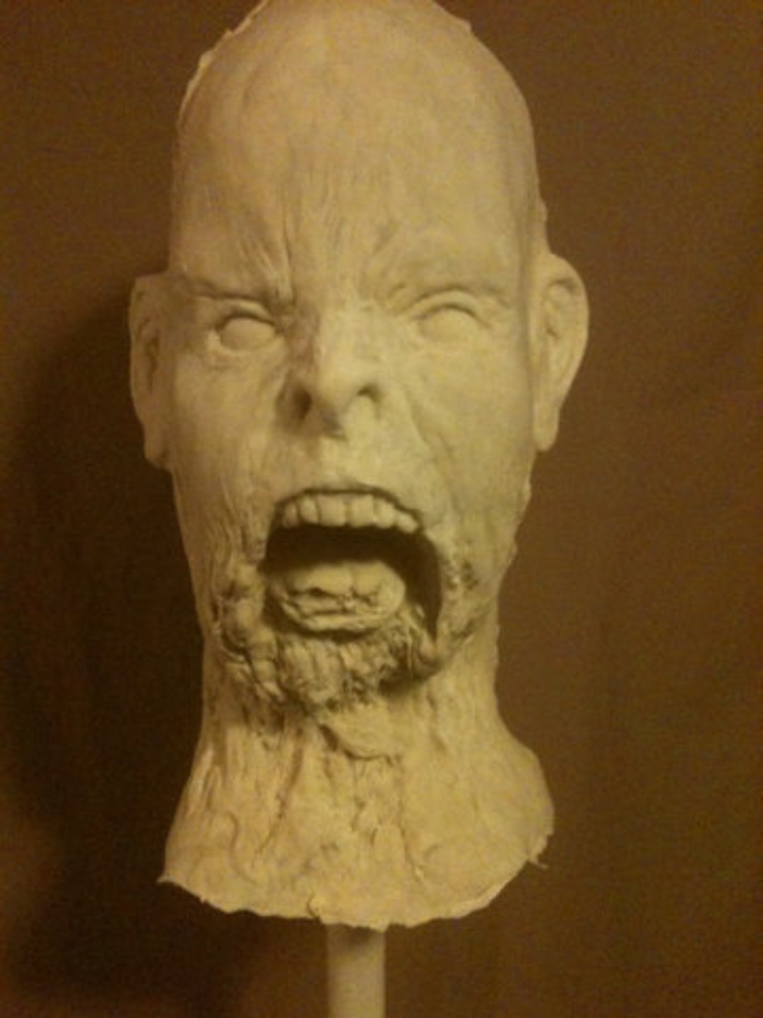 Raw Jawless Latex Zombie Face #9 Mask Prosthetic Hand Made Horror ...