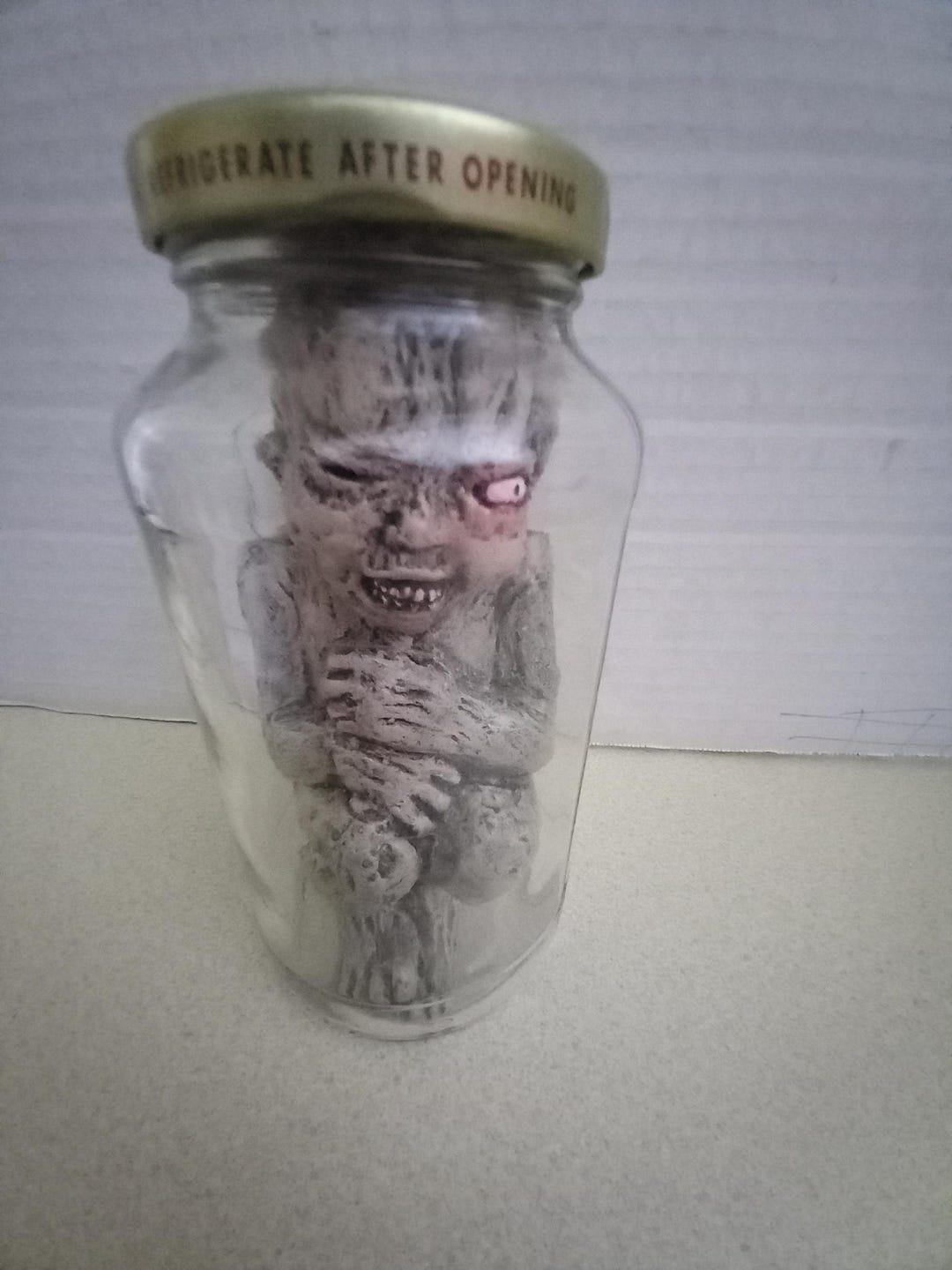 Mutant Evil Baby Fetus in Ragu Jar Handmade Latex Horror Halloween ...