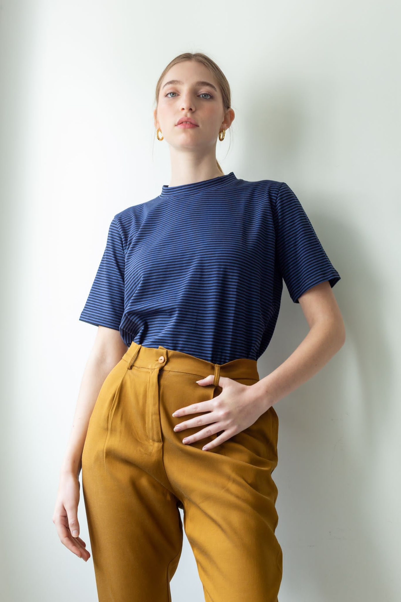 High-waist Vintage Trousers, Brown Pants, Women's Tailor Pants, Retro ...