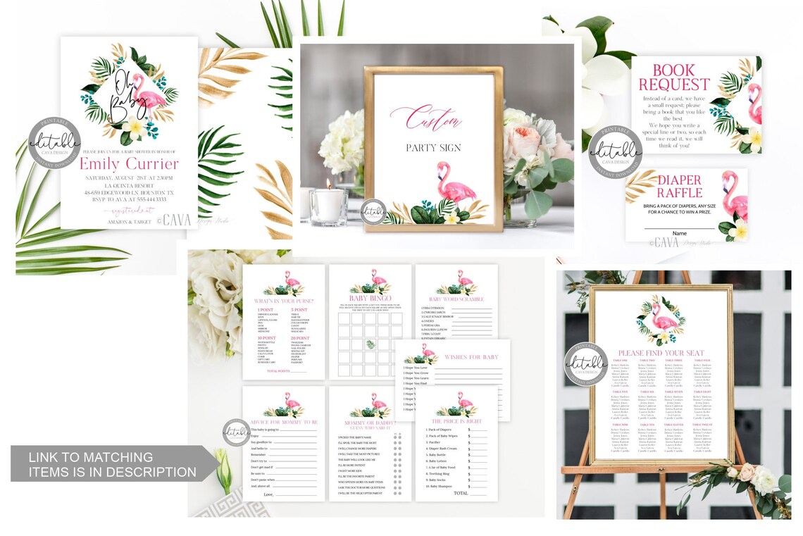 Tropical Editable Signage Tropical Party Custom Sign - Etsy