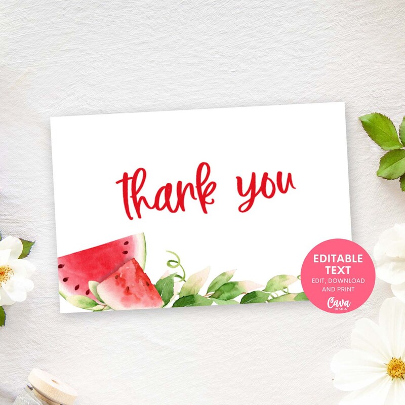 Watermelon Card - Etsy