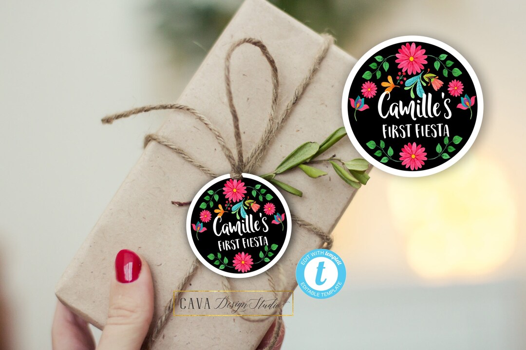 Fiesta Favor Tag Printable, Printable Mexican Theme Favor Tags ...