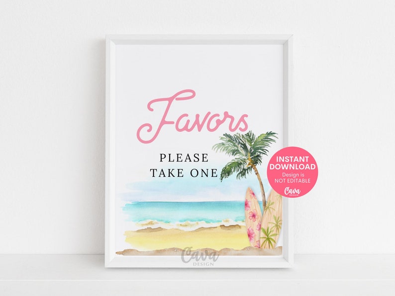 Girl Beach Party Birthday Sign Gift and Cards Sign Sweet - Etsy
