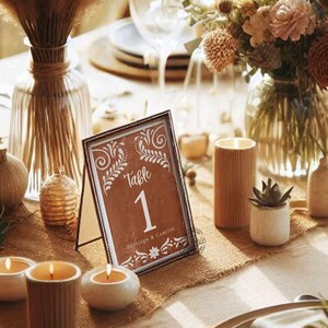 Rustic Mexican Wedding Table Number Sign | Editable Papel Picado Table ...