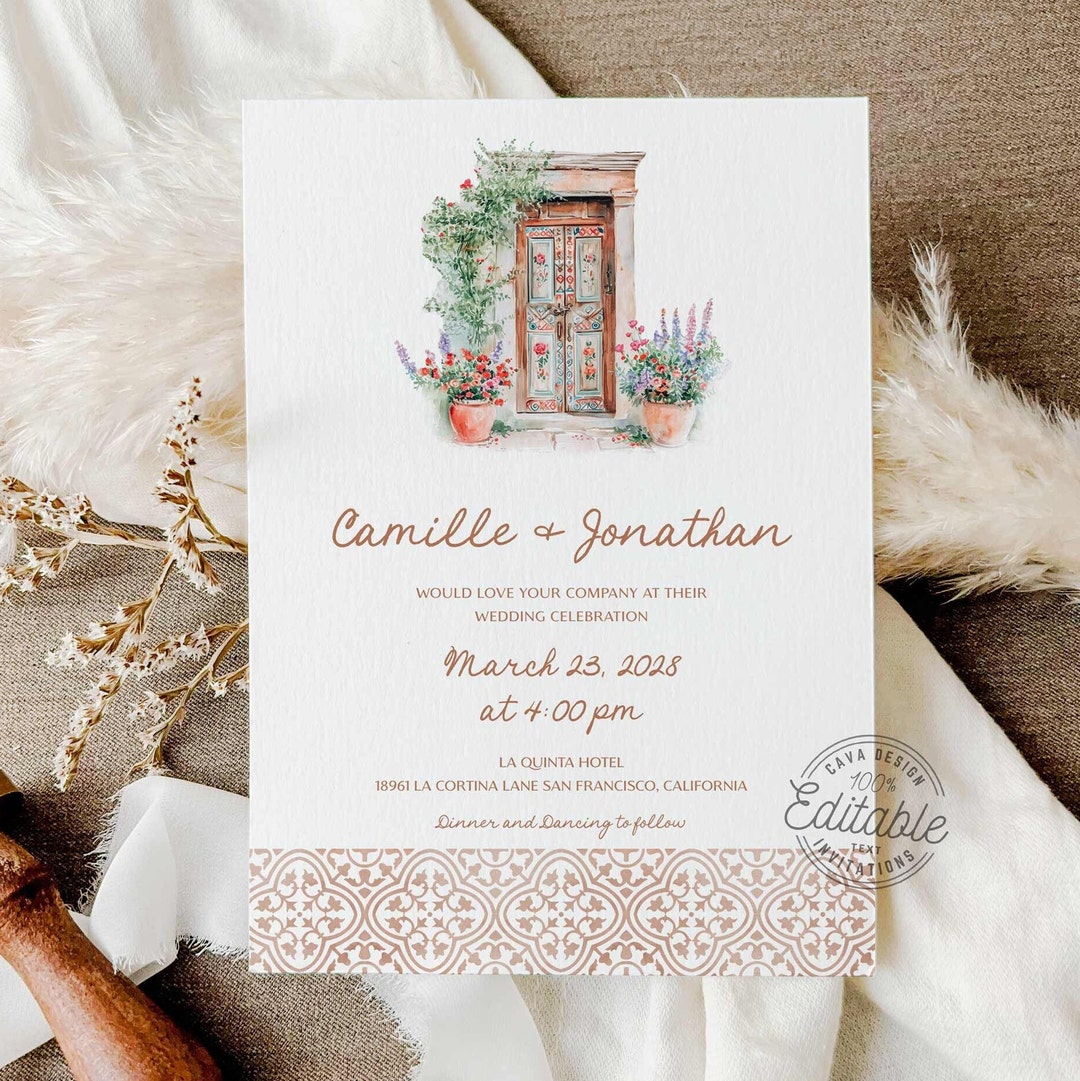 Destination Wedding Invitation, Mexico Wedding Invitation, Travel ...