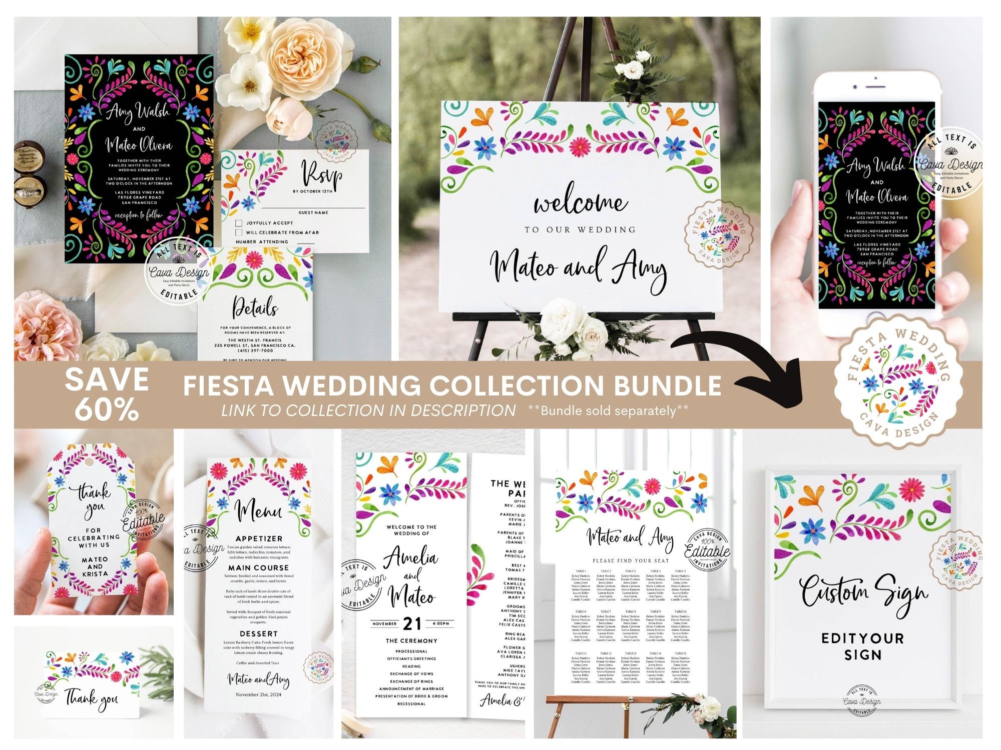 Mexican Theme Wedding Welcome Sign, Fiesta Party Welcome Poster, Mexico ...