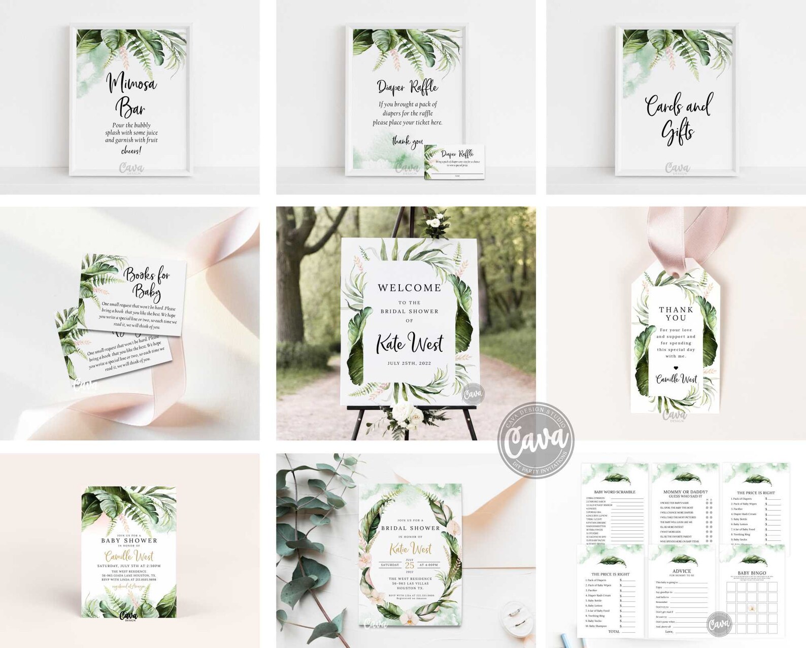 Tropical Diaper Raffle Card Template With Sign Tropical Theme - Etsy