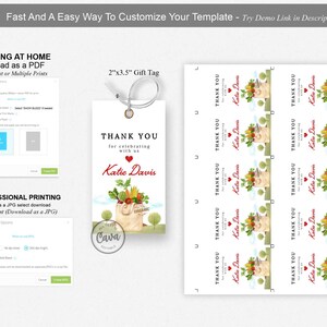 Printable Farmer's Market Gift Tag Locally Grown - Etsy