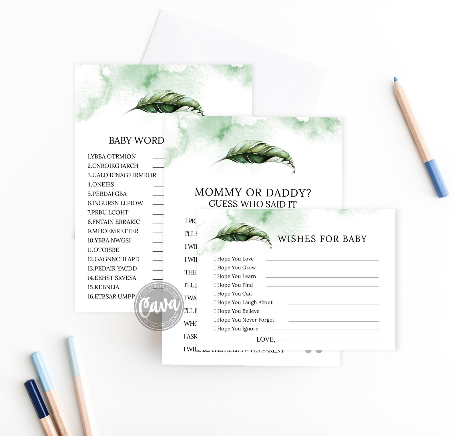 Tropical Baby Shower Games Baby Shower Games Printable - Etsy