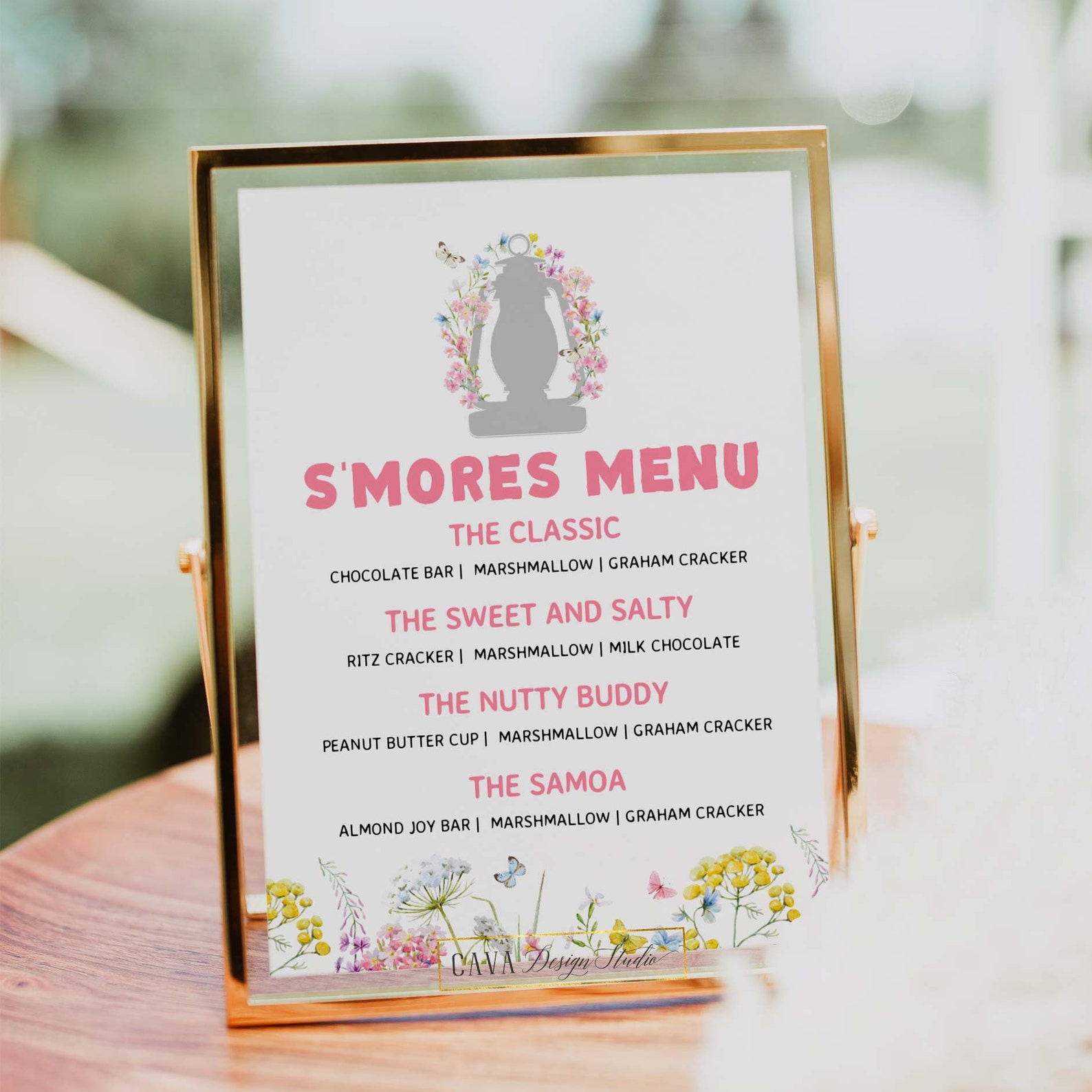 Editable S'mores Menu Print S'more Printable Menu - Etsy