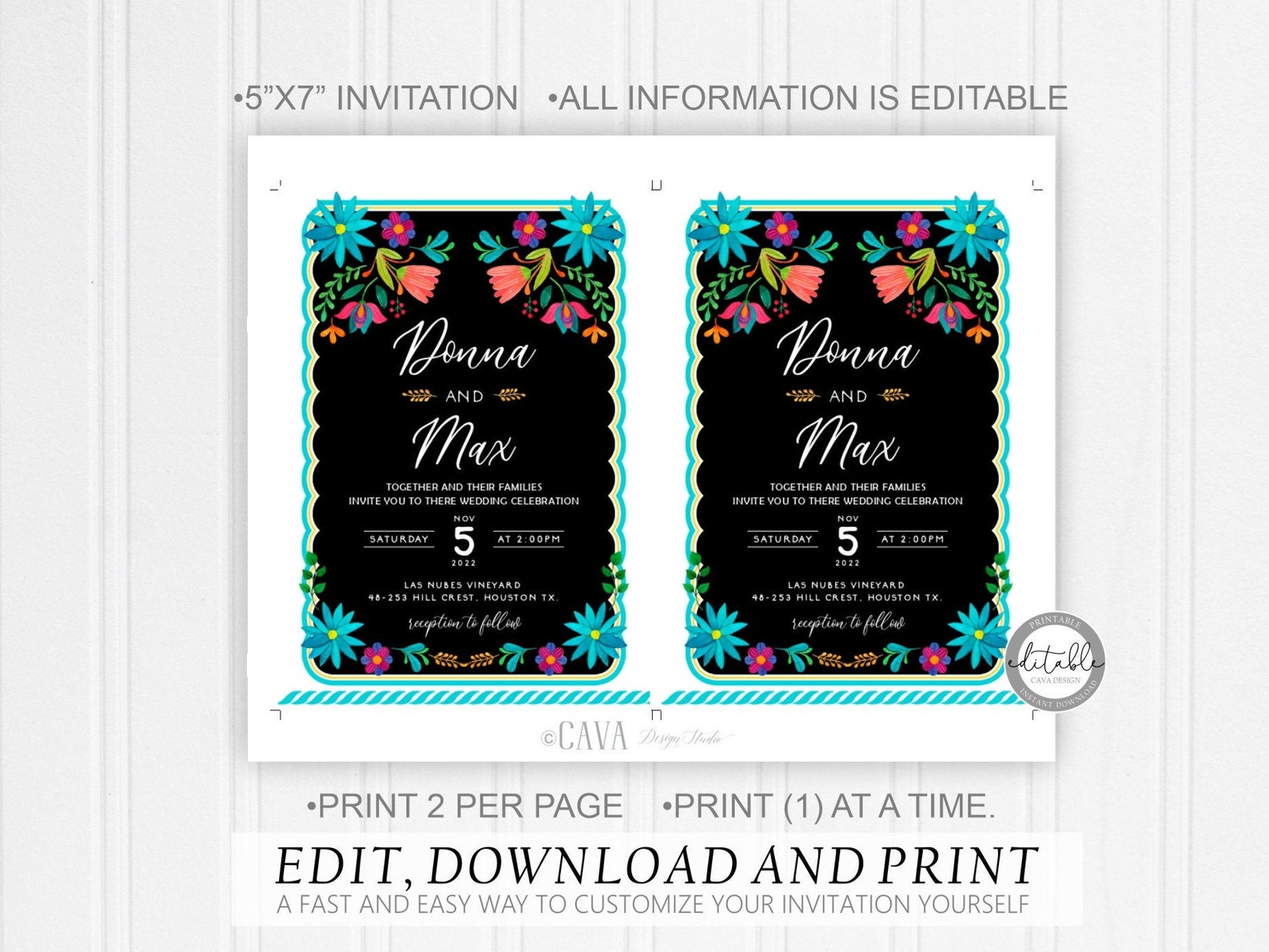 Mexican Wedding Invitation Fiesta Wedding Invitation Wedding | Etsy