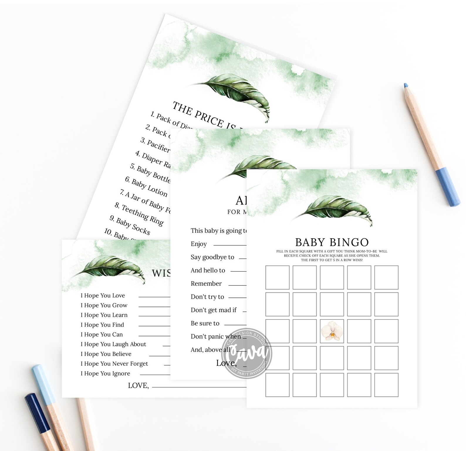 Tropical Baby Shower Games Baby Shower Games Printable - Etsy
