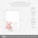 Pink Bear Thank You Card, Thank You Note Teddy Bear, Folded Thank You ...