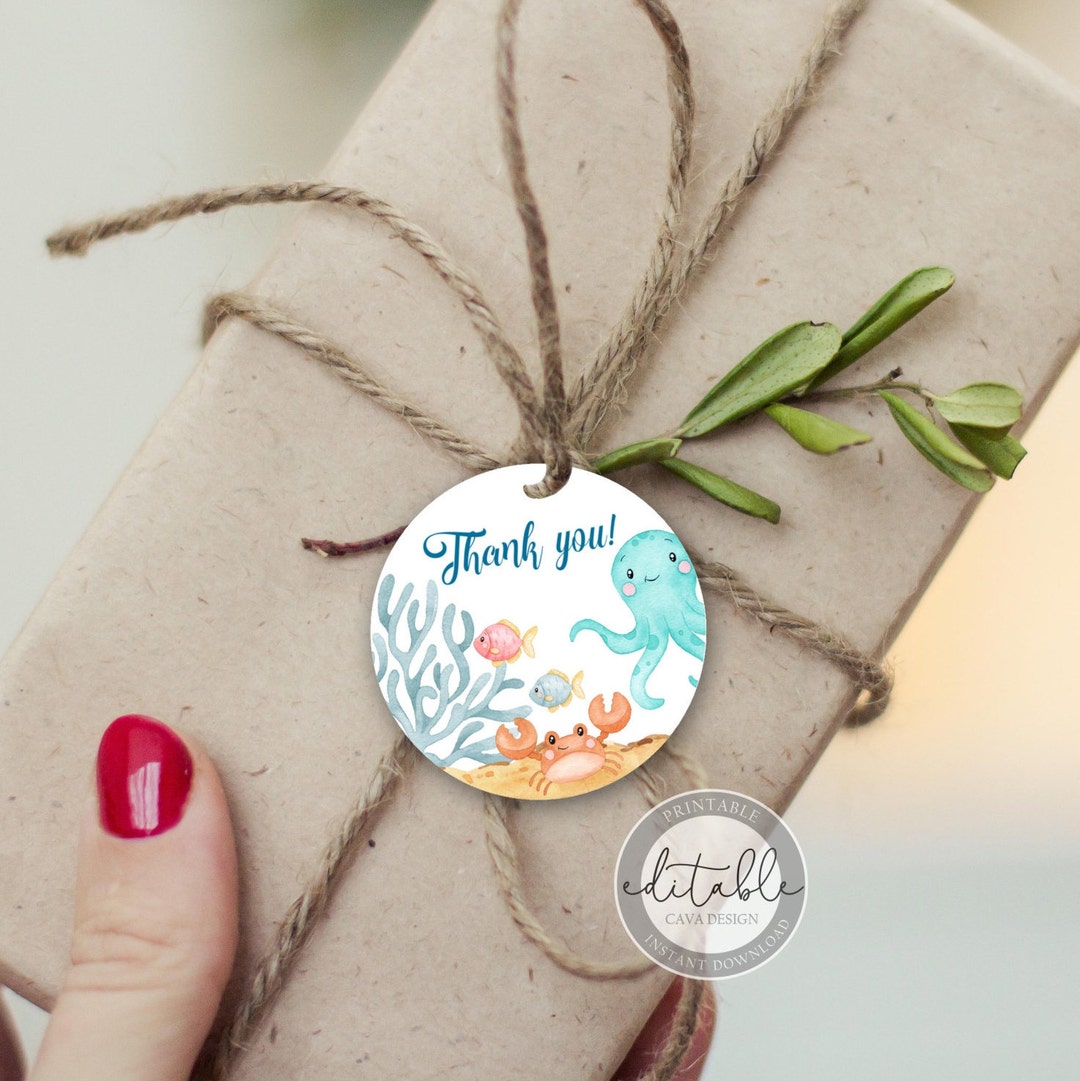 Under the Sea Birthday Favor Tags, Beach Birthday Favor Tags, Favour ...