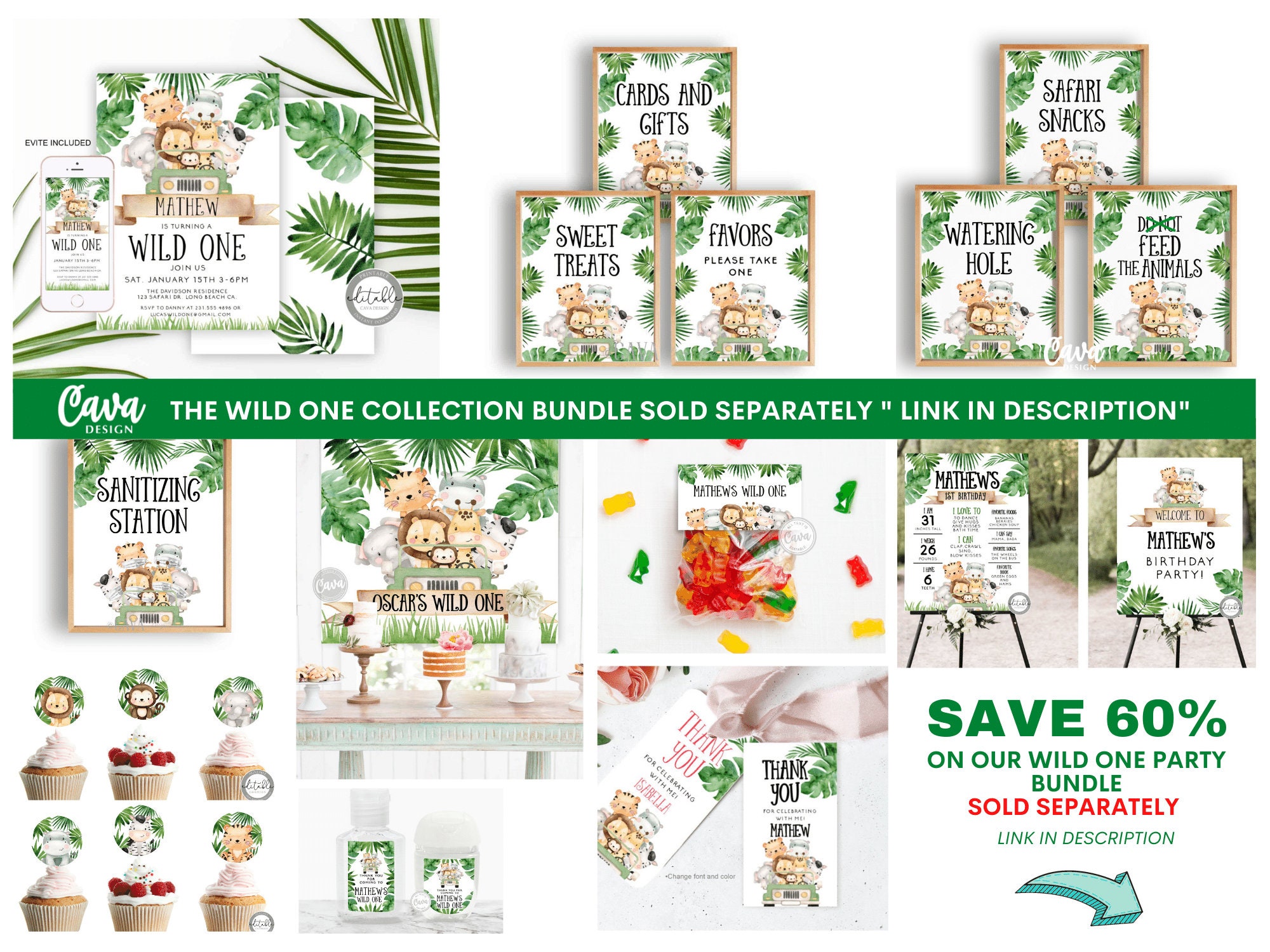 Safari Themed Adopt a Pet Certificate Wild One Birthday | Etsy