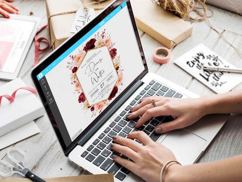 Rustic Boho Wedding Invitation Template Terracotta Wedding - Etsy