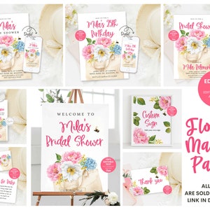 Editable Garden Party Printable Sign, Floral Theme Custom Printable ...