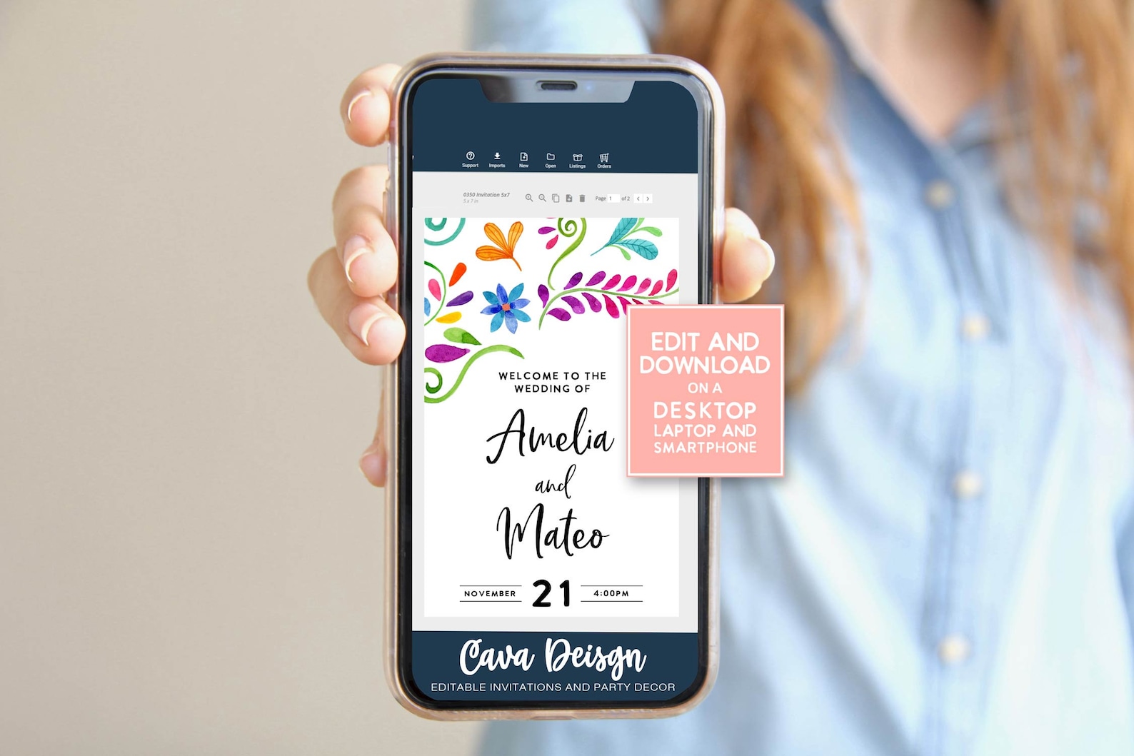 Fiesta Wedding Program Template Editable Mexico Wedding - Etsy