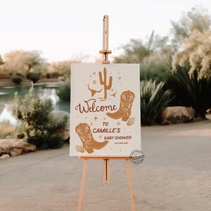 Desert Theme Baby Shower Welcome Sign, Desert Baby Welcome Sign, Gender ...