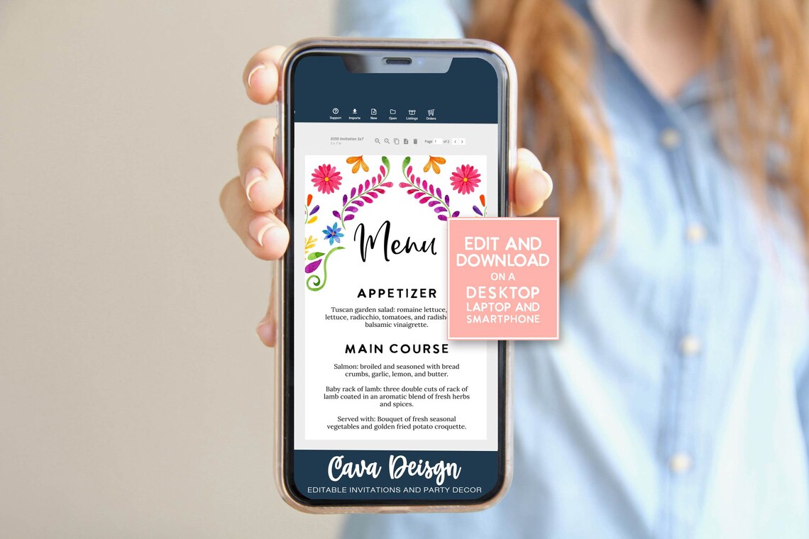 Fiesta Place Card Template Mexico Themed Wedding Place Card - Etsy