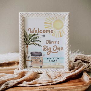 Beach Party Welcome Sign | Beach Surfing Party Welcome Signage| the Big ...