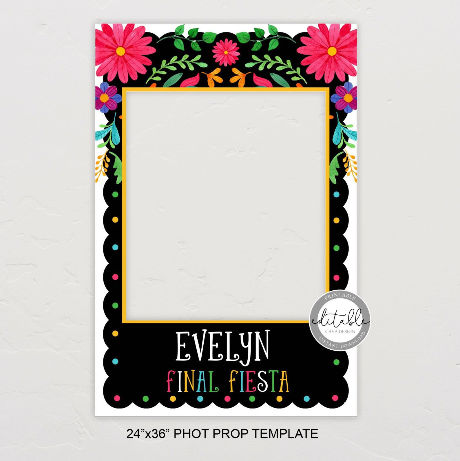 Final Fiesta Photo Prop Frame Mexican Party Theme (Download Now) - Etsy