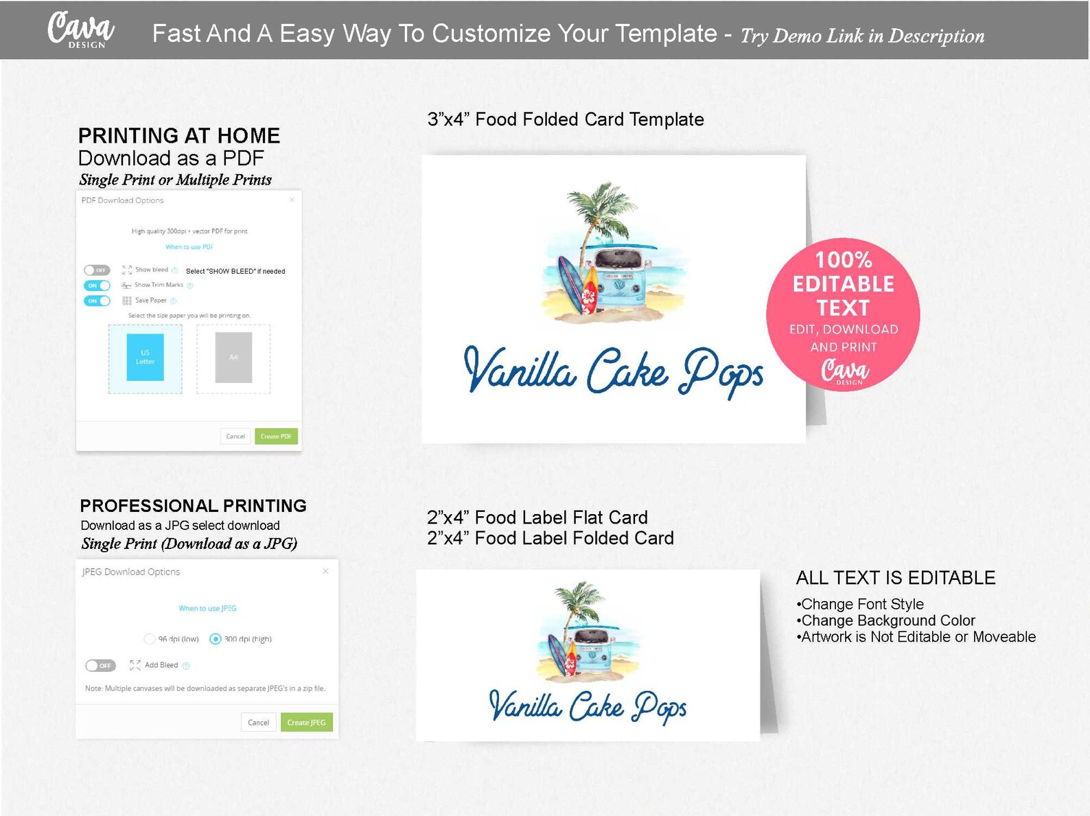 Beach Birthday Party Buffet Cards Surf Themed Place Card - Etsy