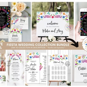 Fiesta Wedding Program Template, Editable Mexico Wedding Program ...