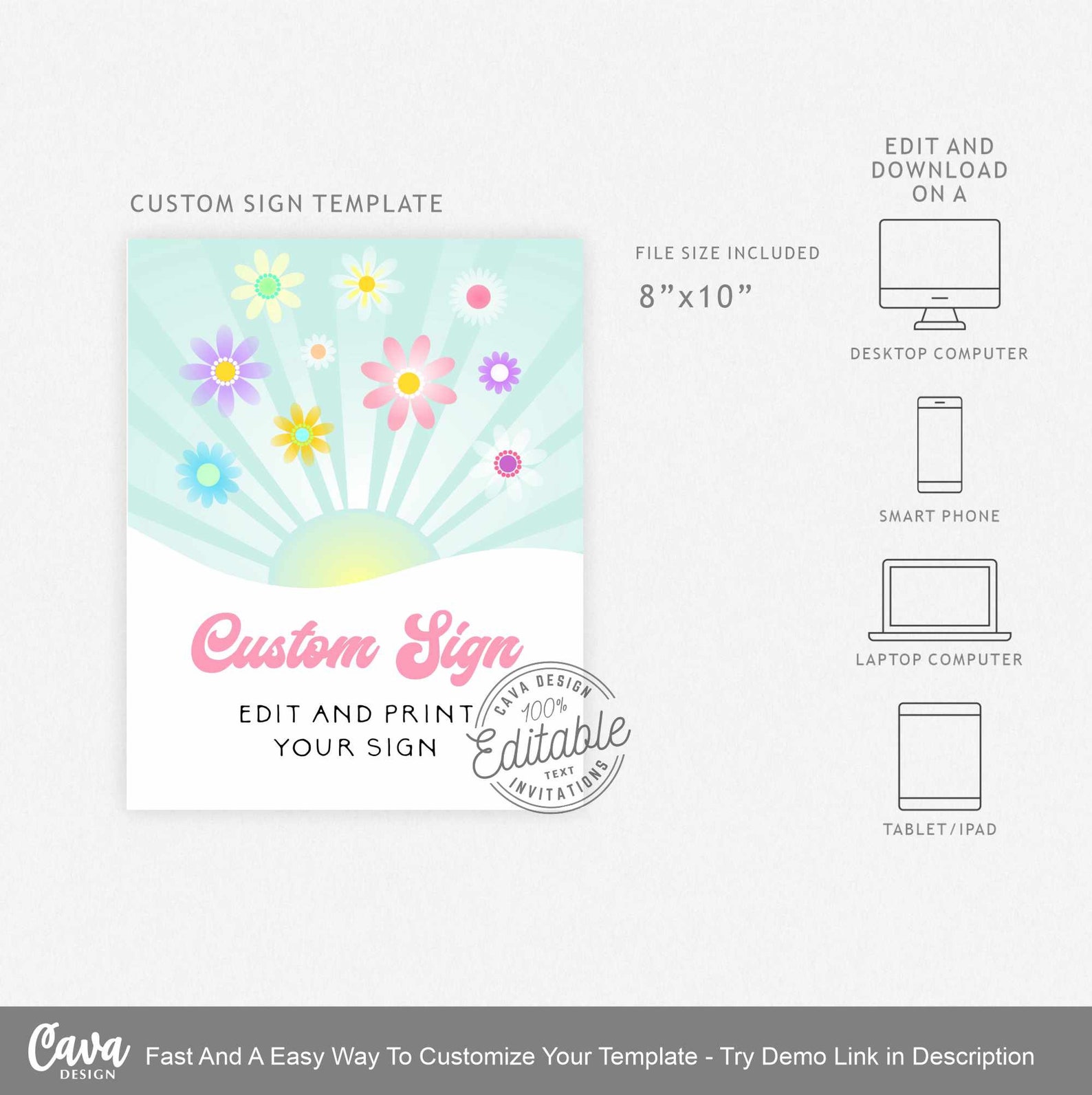 Retro Birthday Custom Sign Printable Hippie Baby Shower Sign | Etsy