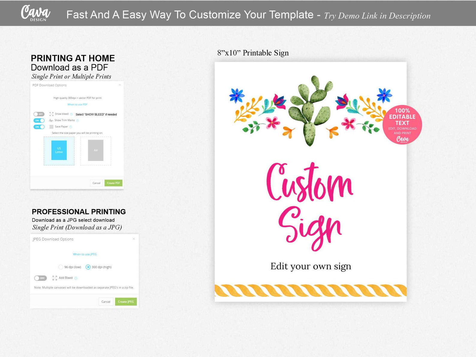 Editable Fiesta Printable Sign, Custom Mexican Theme Party Sign, Fiesta ...