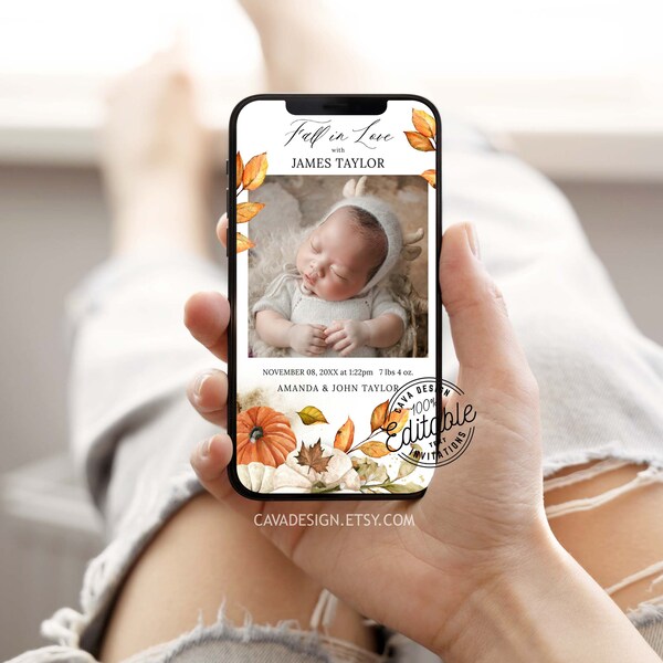 Birth Announcement Template - Etsy