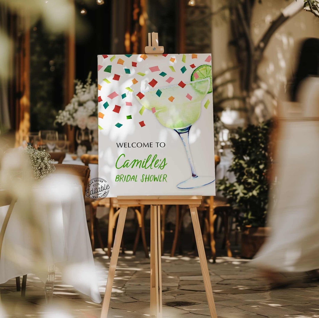 Fiesta Bridal Shower Welcome Sign Template, Bridal Shower Signage ...