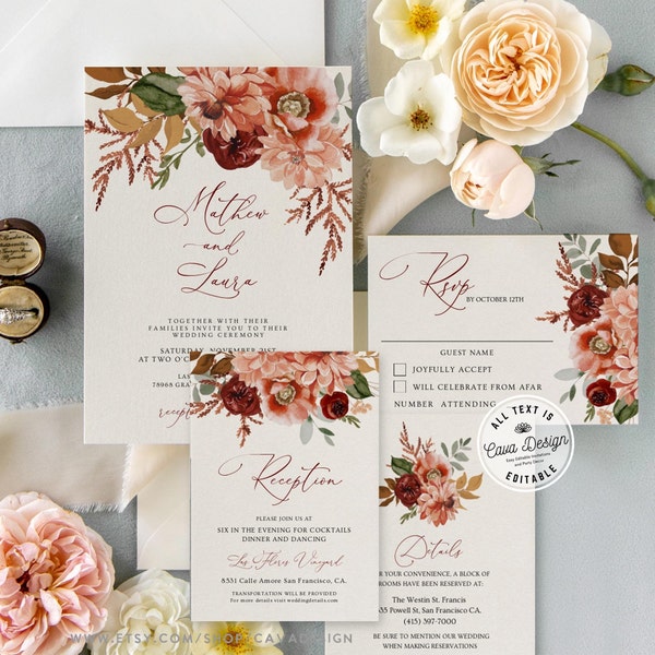 Rustic Wedding Invitation - Etsy