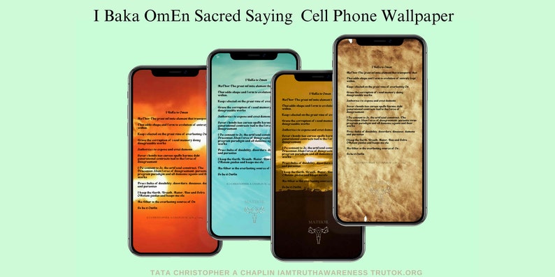 I Baka to Omen Sacred Saying Script Cell Phone Wallpaper - Etsy