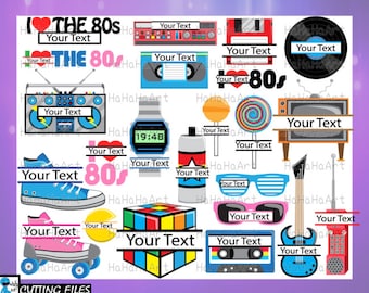 I Love the 80s V2 Digital Clip Art - Etsy