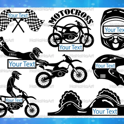 Split Motocross Monogram Cutting Files Svg Png Jpg Eps Dxf | Etsy