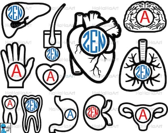 Monogram Laboratory Cutting Files Svg Png Jpg Eps Dxf | Etsy