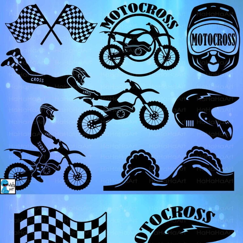 Motor Cross Svg - Etsy