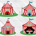 Circus Tent Clipart / Cutting Files svg png jpg dxf digital | Etsy