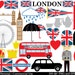 London UK Set Clipart Digital Clip Art Graphics Personal | Etsy