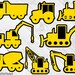 Construction Machines Clip art / Cutting Files svg eps dxf | Etsy