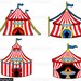 Circus tents Clipart / Cutting Files svg png jpg dxf digital | Etsy