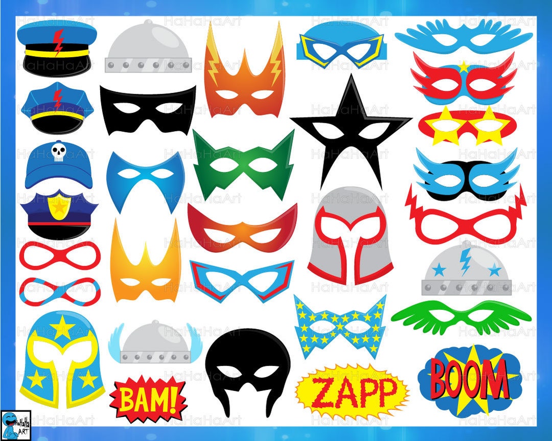 Superheroes Masks Cutting Files SVG JPG Digital Graphic Design Instant ...